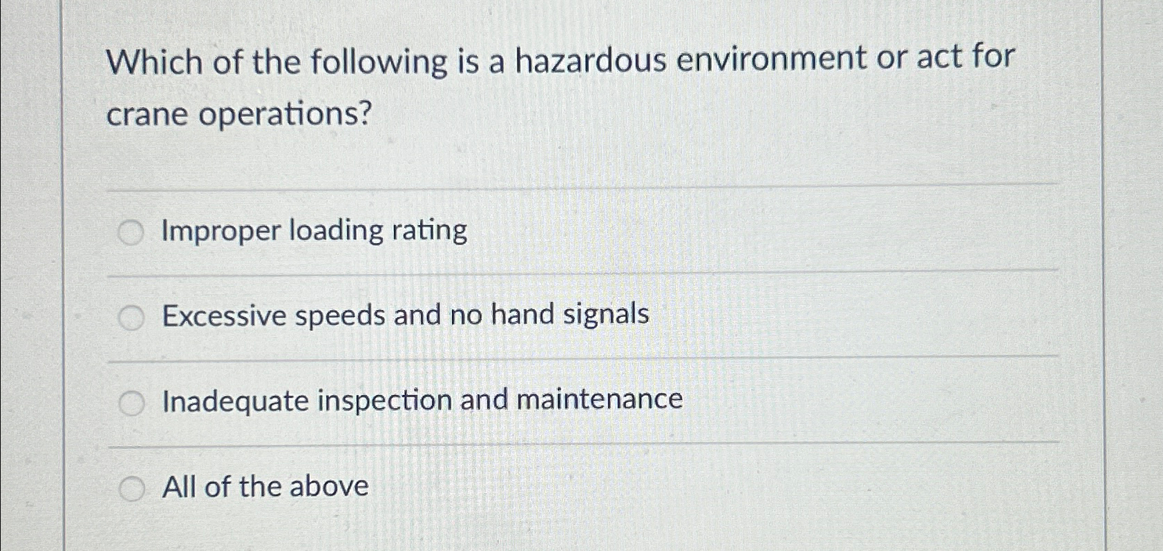 Solved Which of the following is a hazardous environment or | Chegg.com
