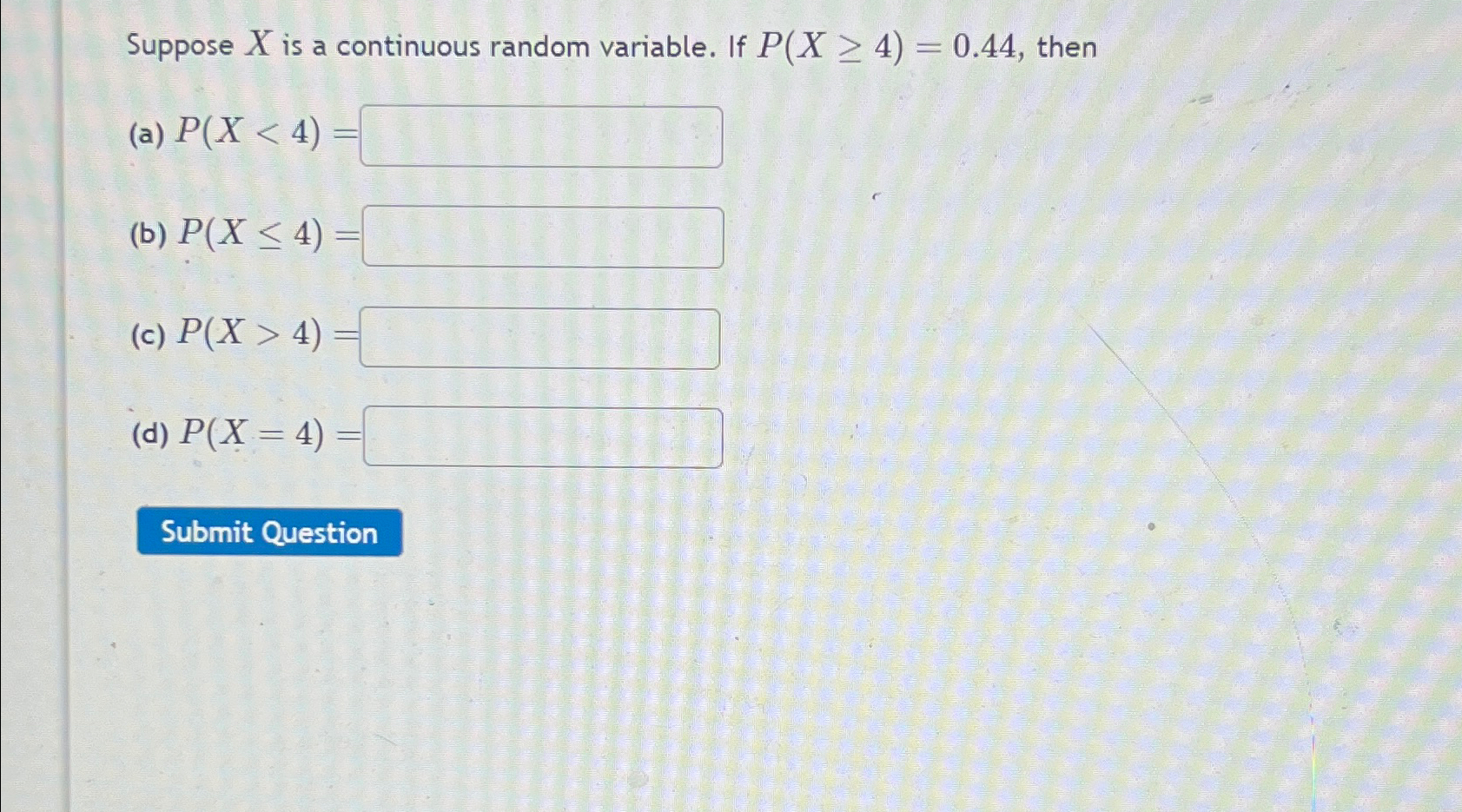 Solved Suppose x ﻿is a continuous random variable. If | Chegg.com