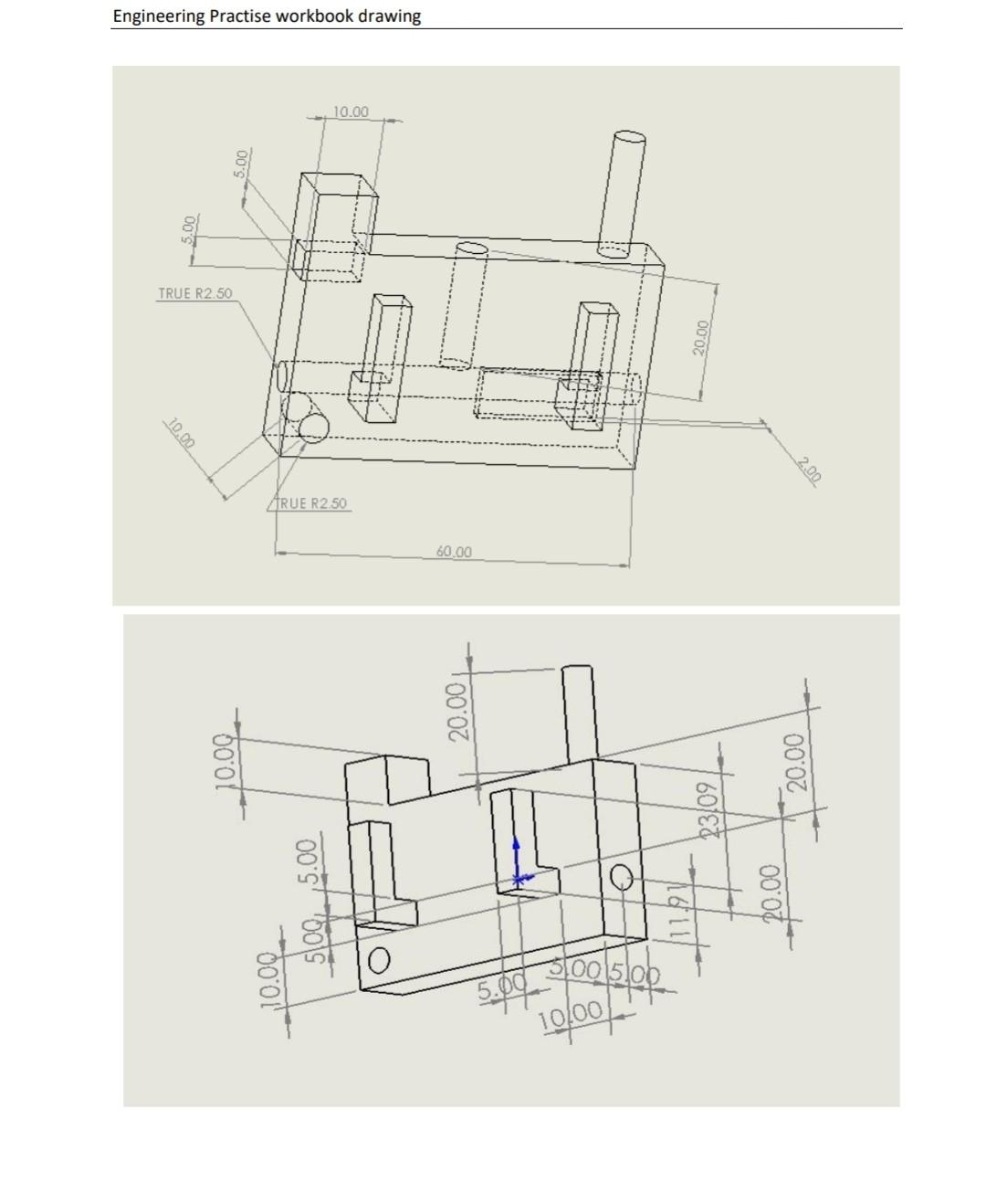 Solved Engineering Practise workbook drawing Exercise 4 | Chegg.com