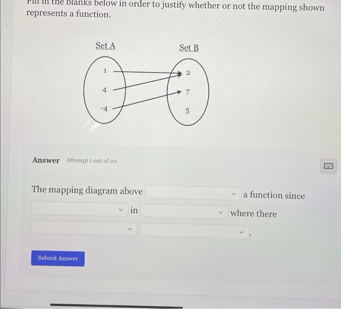 Solved the blanks below in order to justify whether or not | Chegg.com
