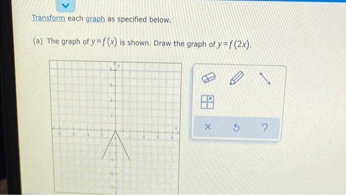 Solved Transform each graph as specified below. (a) The | Chegg.com
