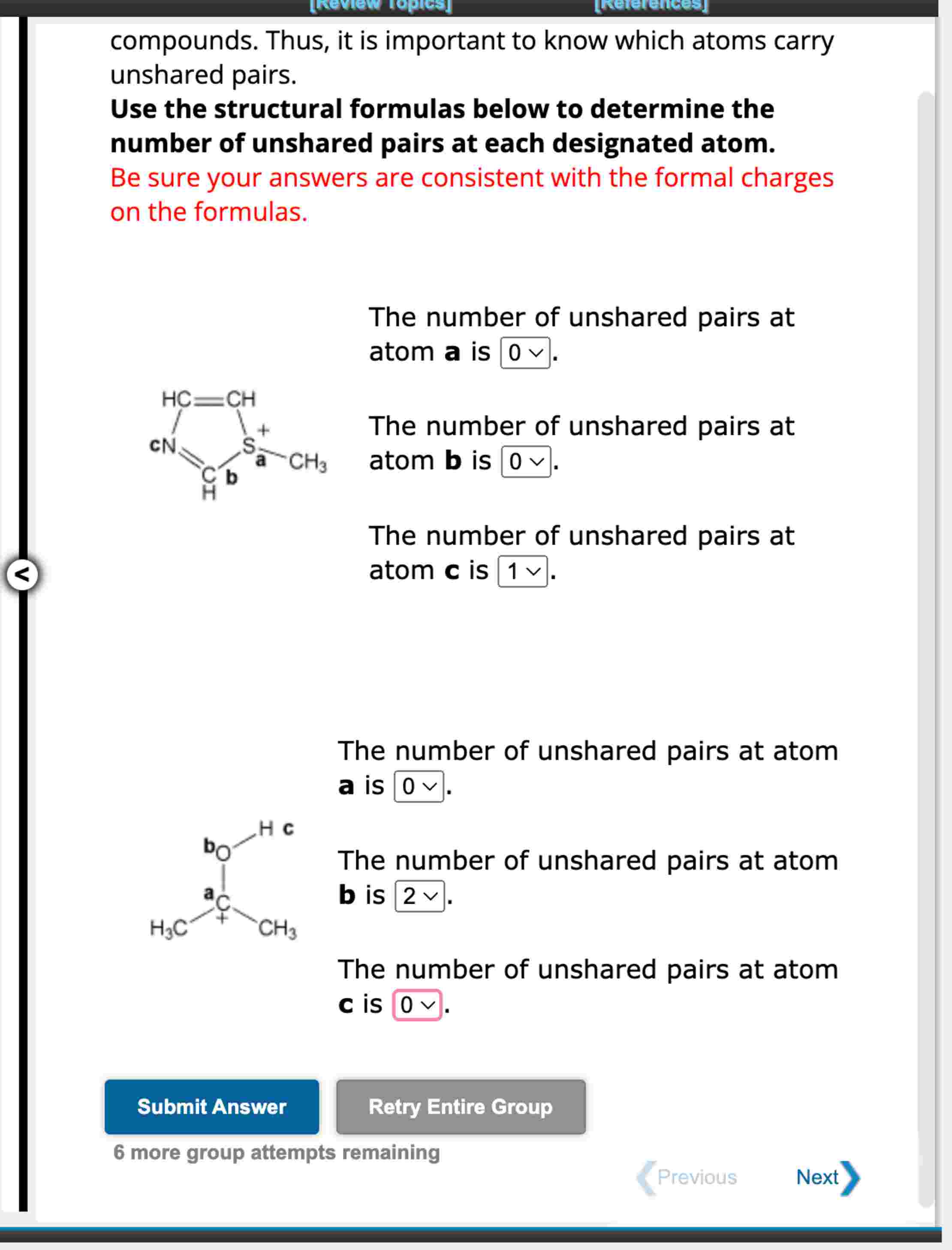 Solved Use the structural formulas below to determine the | Chegg.com