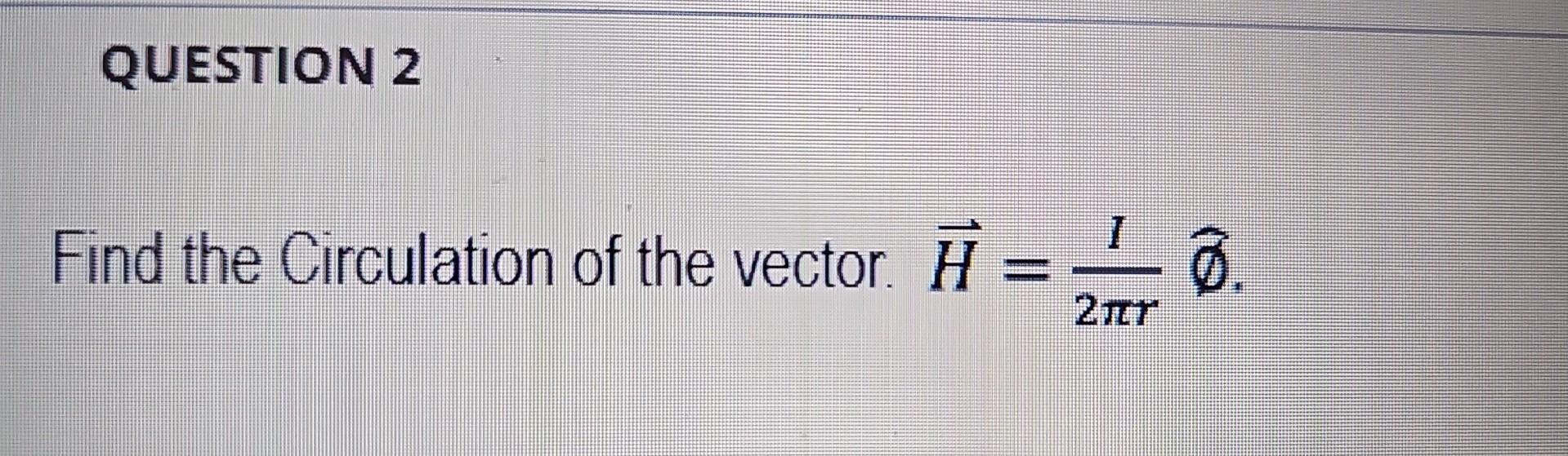 Solved E=4πε0Qr^.Find the Circulation of the vector. | Chegg.com