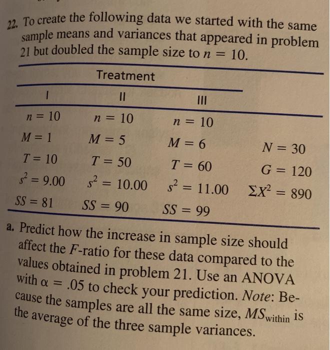Solved 22. To create the following data we started with the | Chegg.com