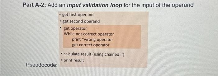 Solved 2. A Calculator Part A-1: Write code for a simple | Chegg.com