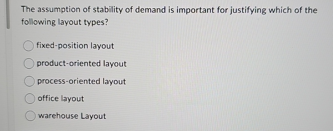 Solved The assumption of stability of demand is important | Chegg.com