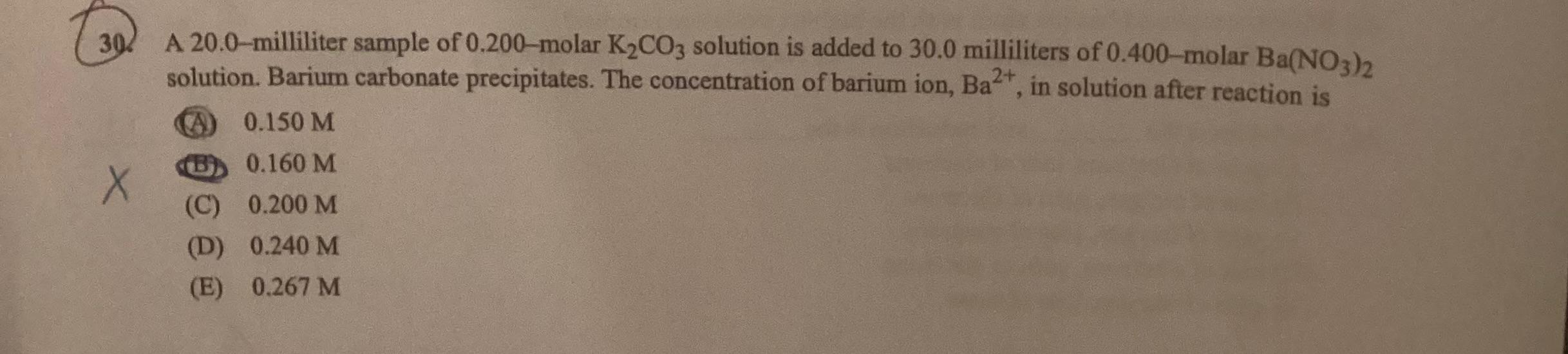 A 20.0-milliliter sample of 0.200-molar K_(2)CO_(3) | Chegg.com