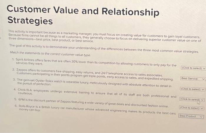 Solved This activity is important becouse as a marketing | Chegg.com