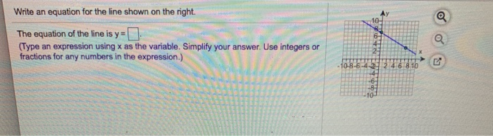 Solved Write an equation for the line shown on the right The | Chegg.com