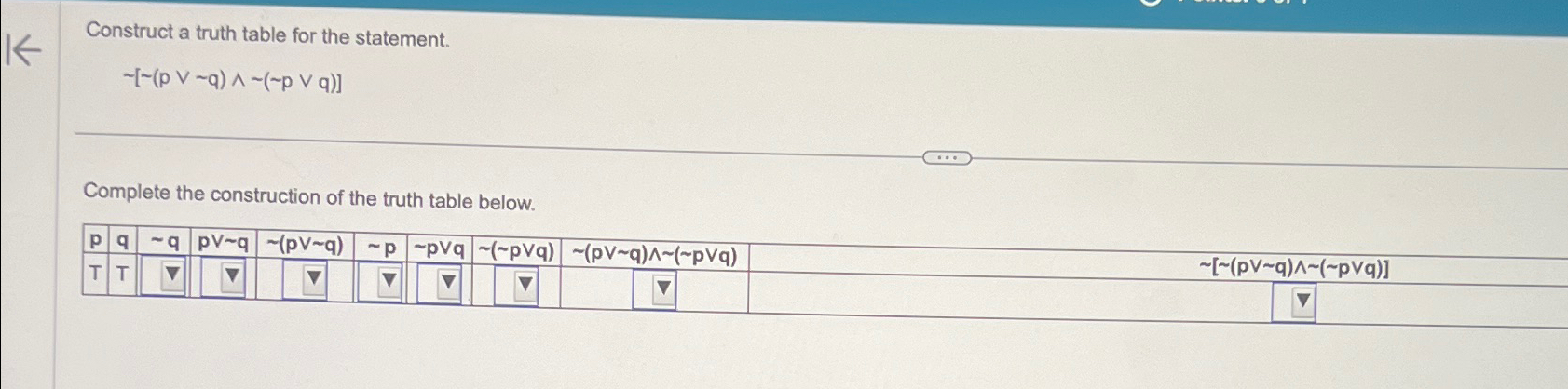 Solved Construct a truth table for the | Chegg.com