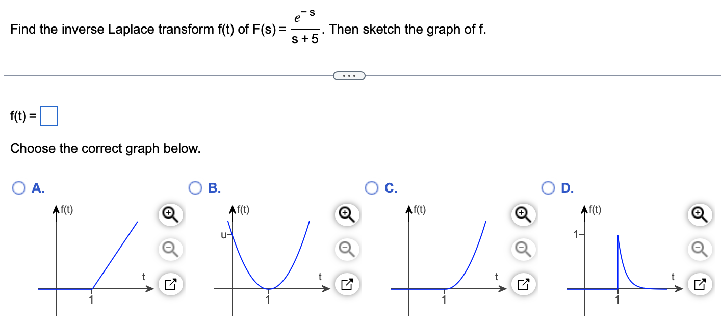 Solved Choose the correct graph below.A.B.C.D. | Chegg.com