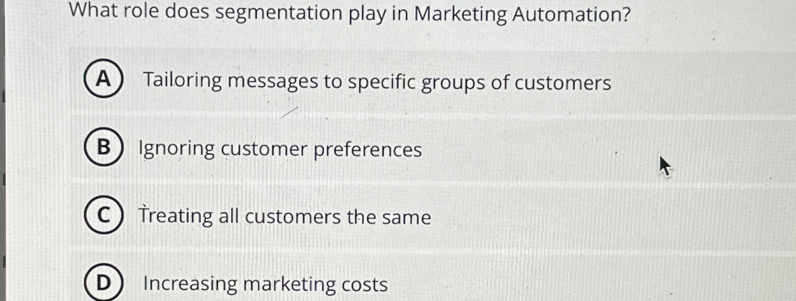 Solved What role does segmentation play in Marketing | Chegg.com