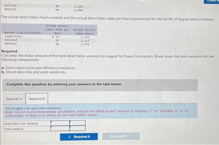 Solved Problem 17-58 (Static) Labor Mix and Yield Variances | Chegg.com