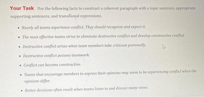 Solved Your Task Use the following facts to construct a | Chegg.com