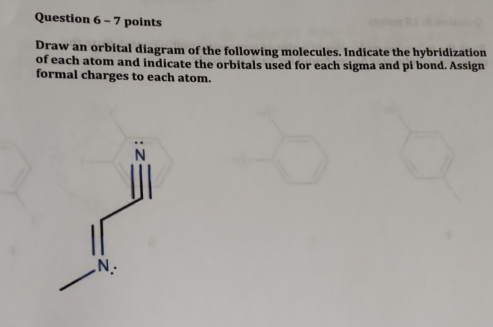 Solved Question 6-7 points Draw an orbital diagram of the | Chegg.com