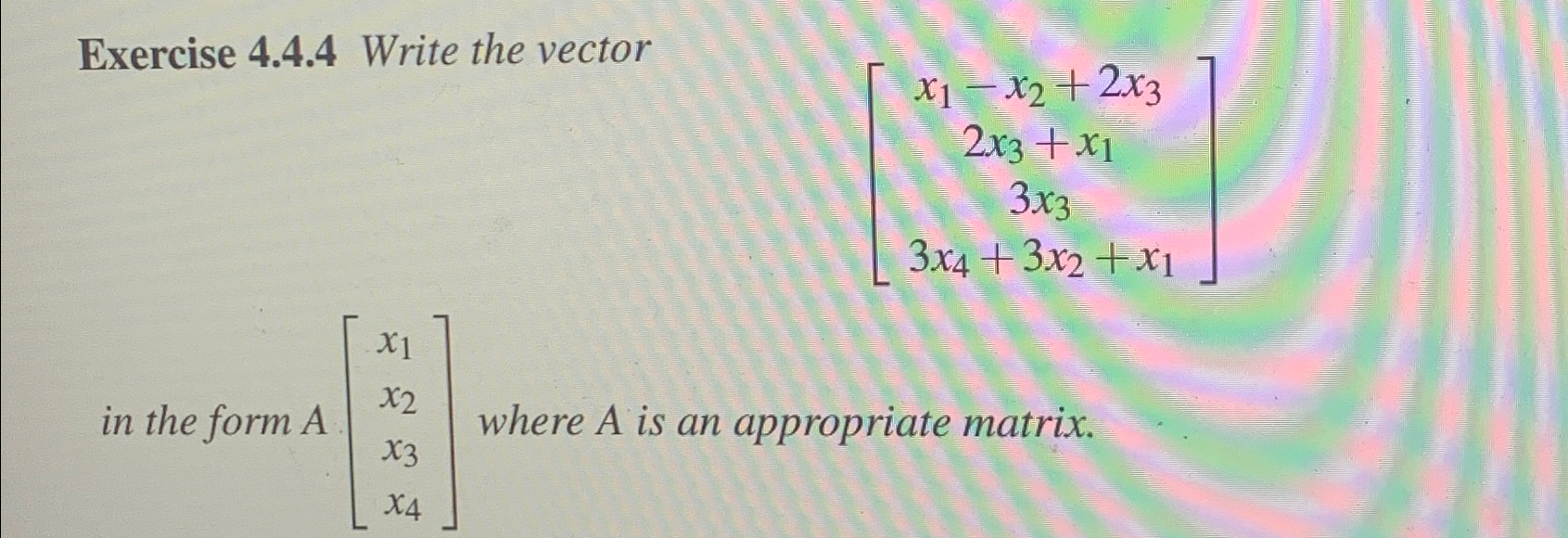 Solved Exercise 4.4.4 ﻿Write the | Chegg.com