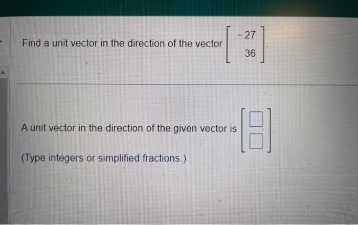 Solved Find a unit vector in the direction of the vector | Chegg.com