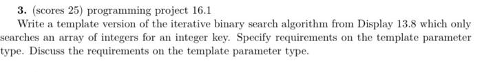 Solved 3. (scores 25) programming project 16.1 Write a | Chegg.com