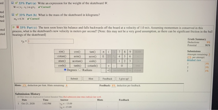 Solved Class Management | Help HW 8 - Linear Momentum Begin | Chegg.com