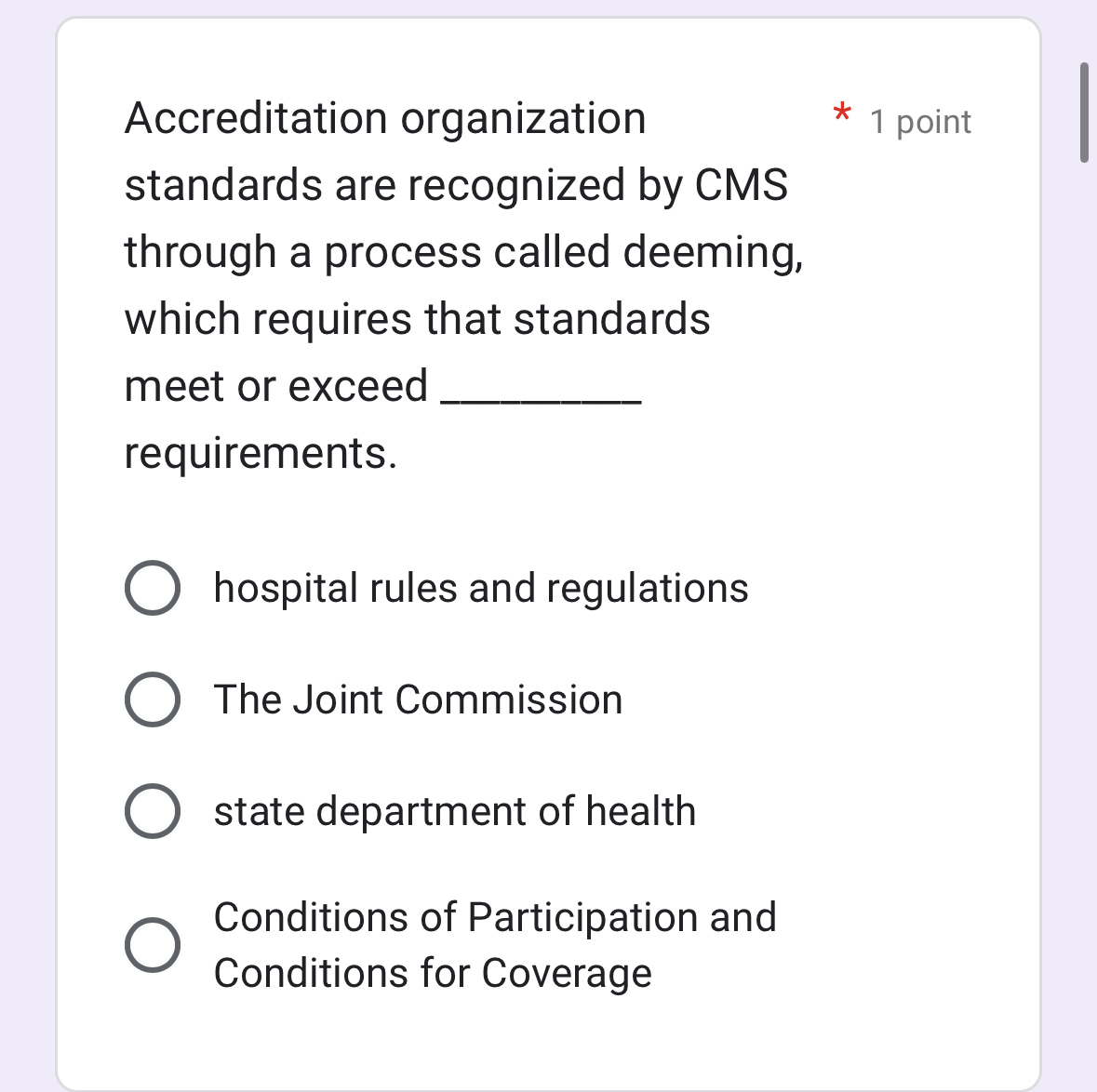 Solved Accreditation organization standards are recognized | Chegg.com