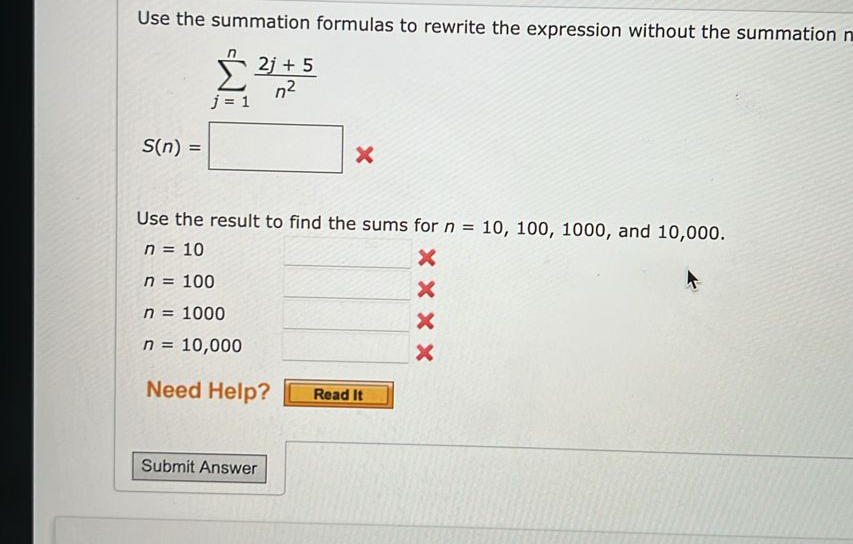 Solved Use The Summation Formulas To Rewrite The Expression