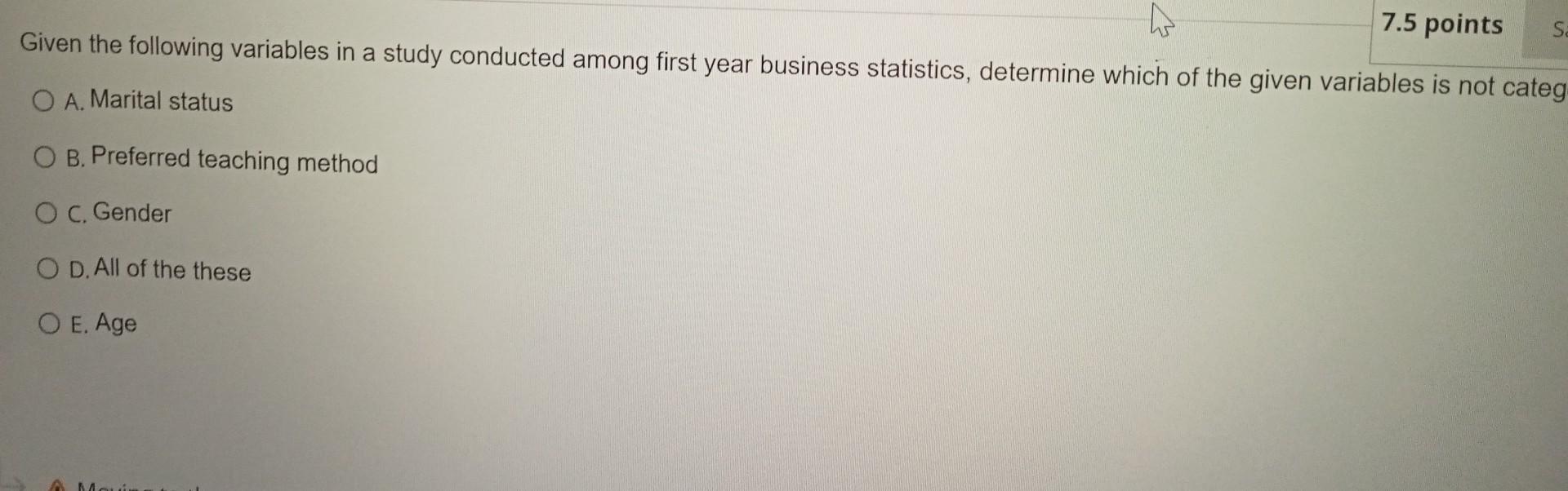 Solved Given the following variables in a study conducted | Chegg.com