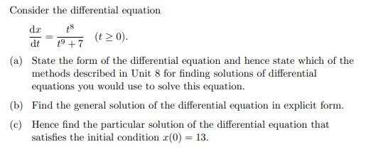 Solved Consider the differential | Chegg.com