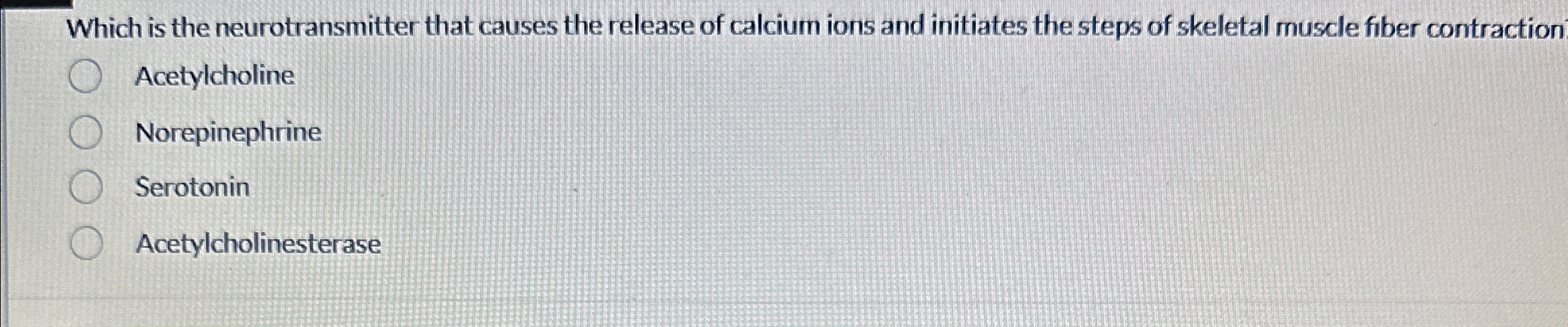 Solved Which is the neurotransmitter that causes the release | Chegg.com