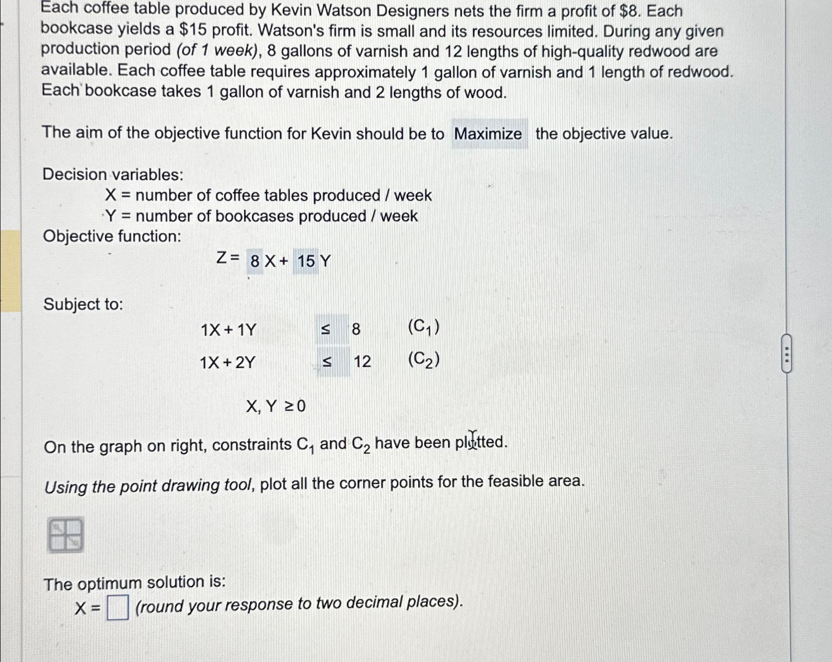 Solved Each coffee table produced by Kevin Watson Designers | Chegg.com