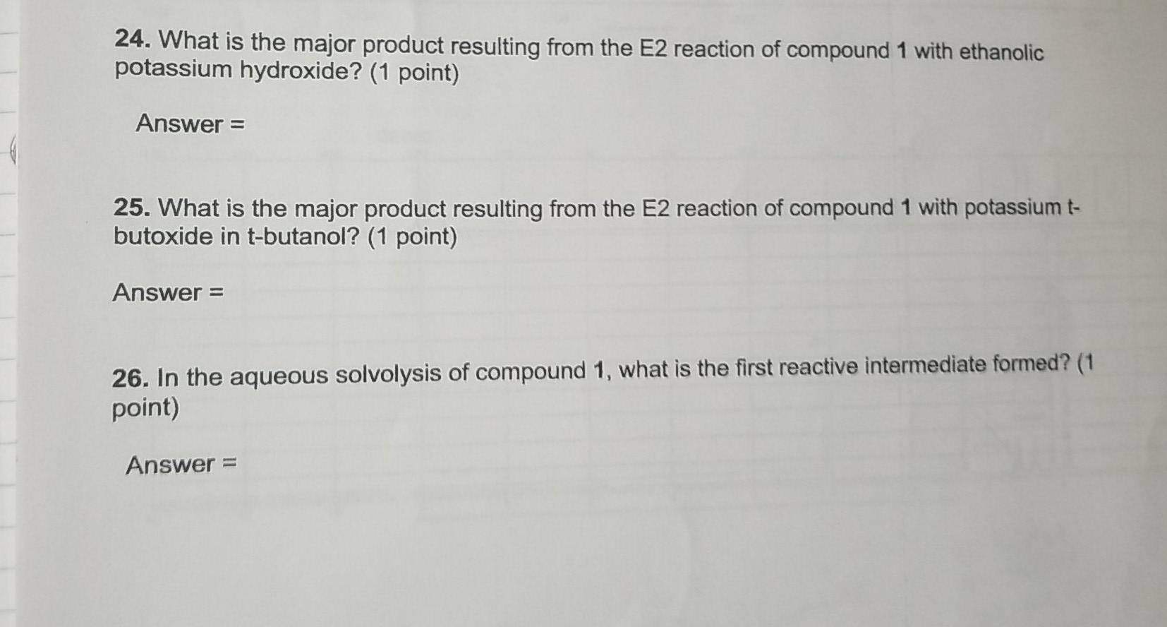 Solved Use the following compounds when answering questions | Chegg.com