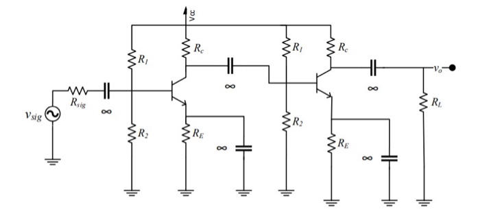 Solved a) Two equivalent BJT transistor cascades are | Chegg.com