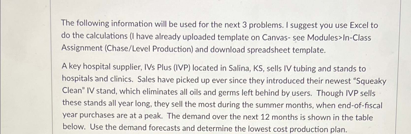 Solved The following information will be used for the next 3 | Chegg.com