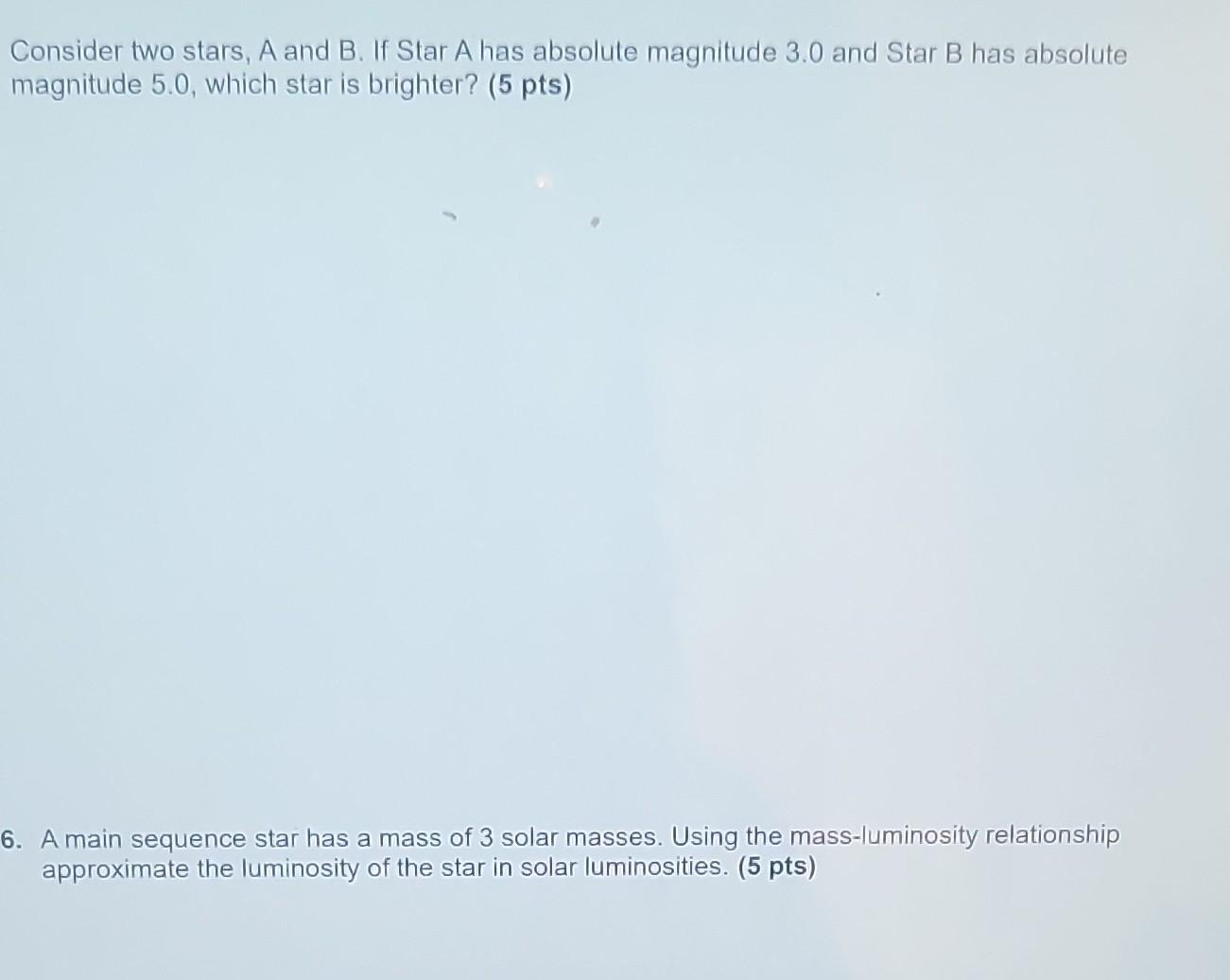 Solved Castor (alpha Geminorum) is an A1 V star with an | Chegg.com