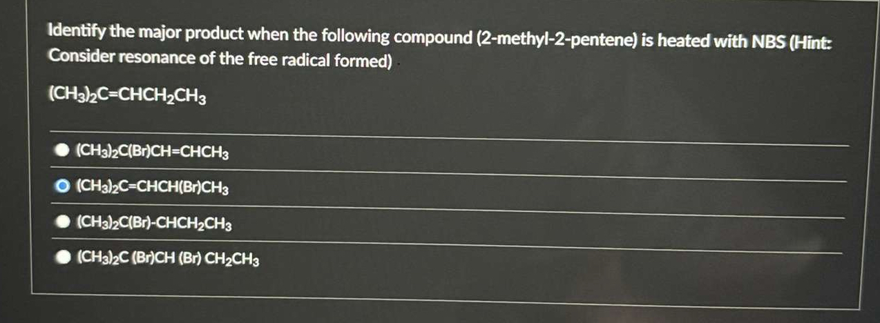 Solved Identify the major product when the following | Chegg.com