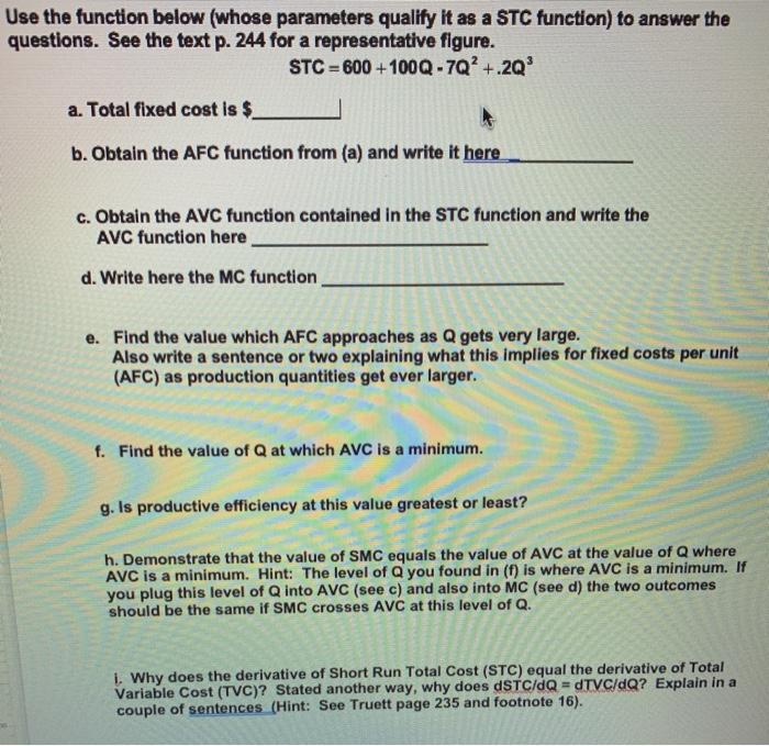 Solved Use the function below (whose parameters qualify it | Chegg.com
