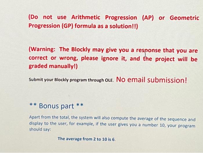 Solved You Need To Write A Blockly Program To Solve A Simple