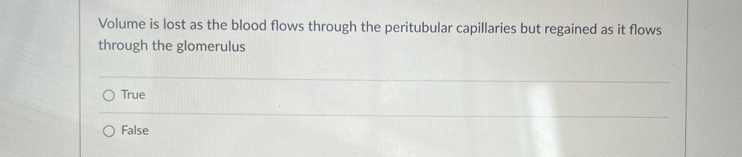 Solved Volume is lost as the blood flows through the | Chegg.com