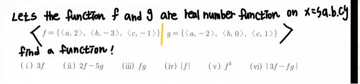 Solved Lets the function f and 9 are real number function on | Chegg.com