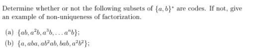 Solved Determine whether or not the following subsets of | Chegg.com
