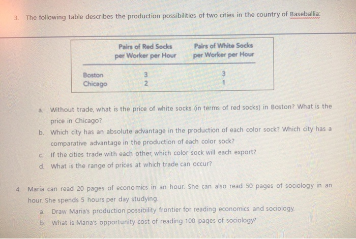 Solved 3. The following table describes the production | Chegg.com