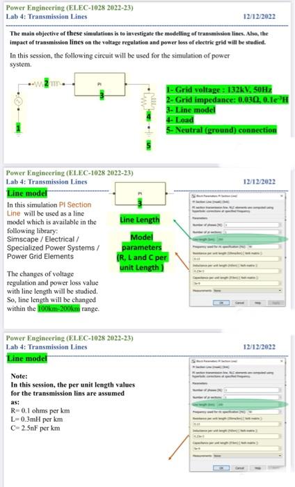 Power Engineering (ELEC-1028 2622-23) Lab 4: | Chegg.com