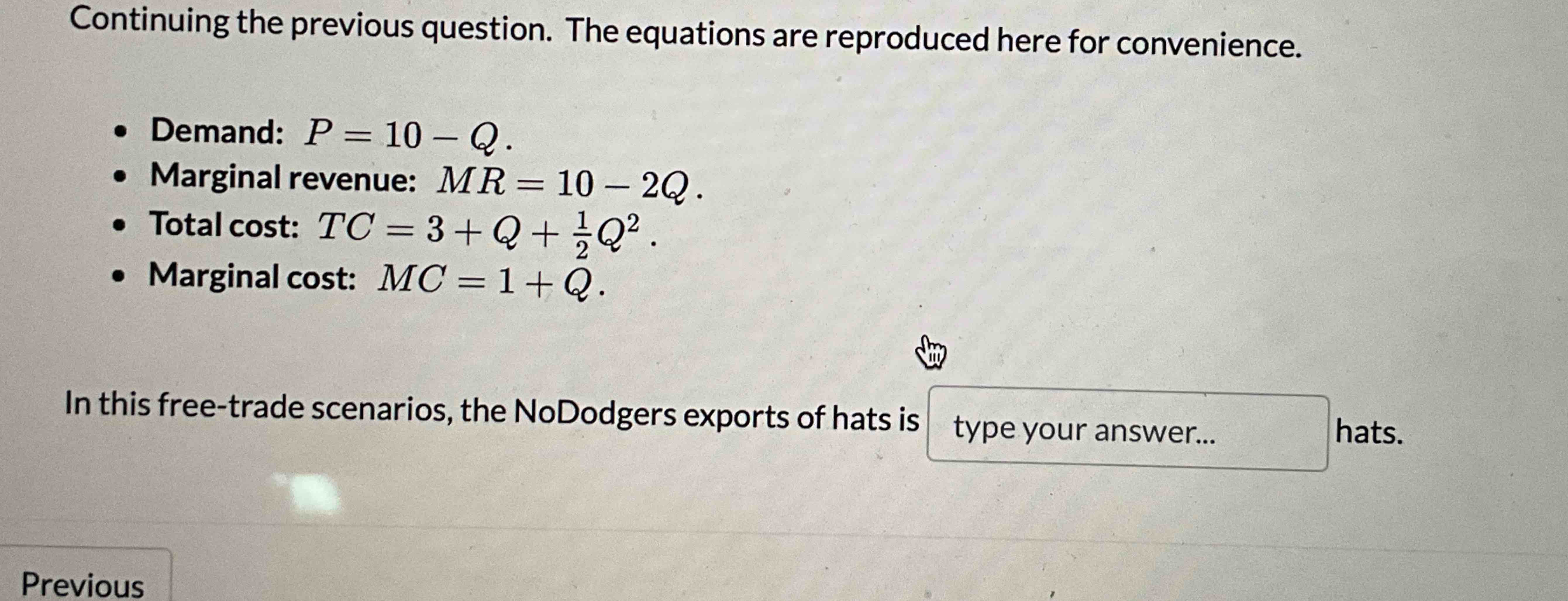 Solved Continuing the previous question. The equations are | Chegg.com