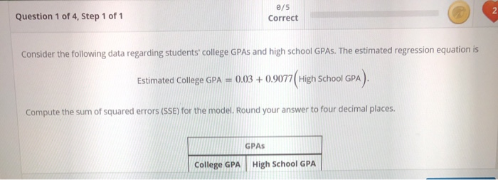Solved e/5 2 Question 1 of 4, Step 1 of 1 Correct Consider | Chegg.com Solved e/5 2 Question 1 of 4, Step 1 of 1 Correct Consider | Chegg.com
