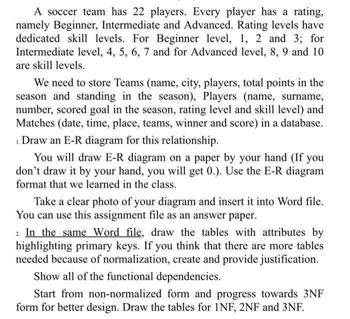 [Solved]: please for the two parts draw the ER on a paper an