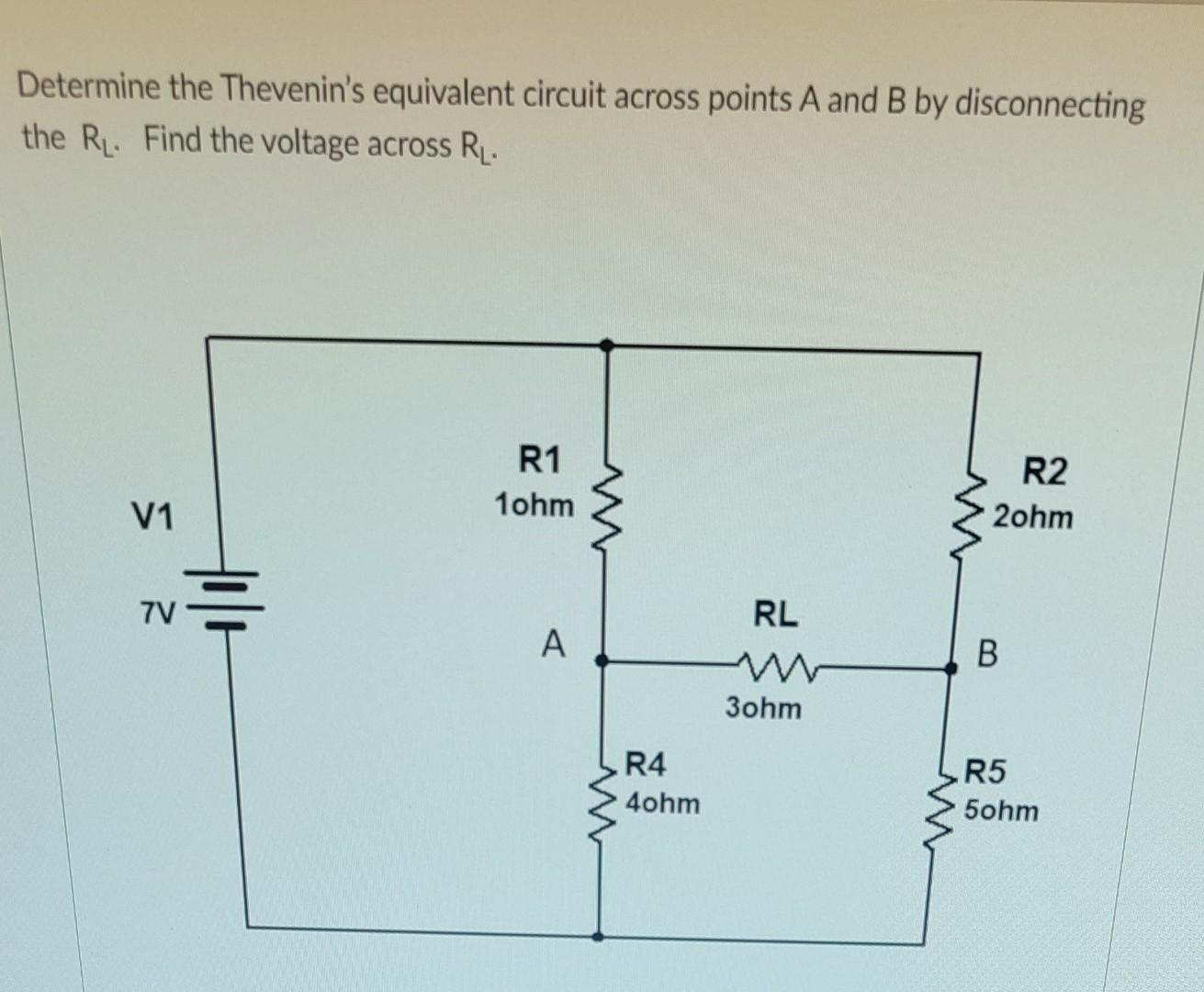 Solved Determine the Thevenin's equivalent circuit across | Chegg.com