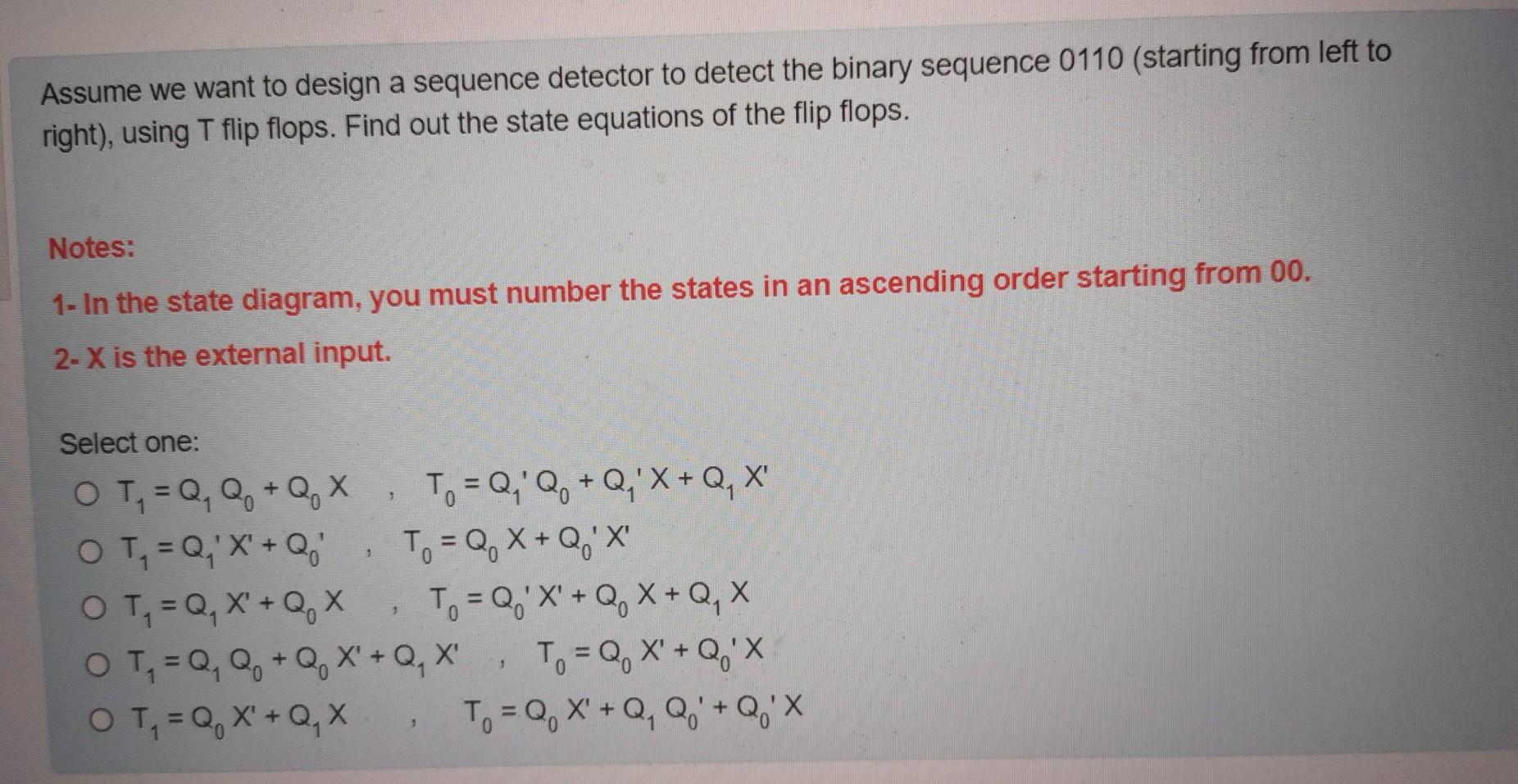 Solved Assume we want to design a sequence detector to | Chegg.com