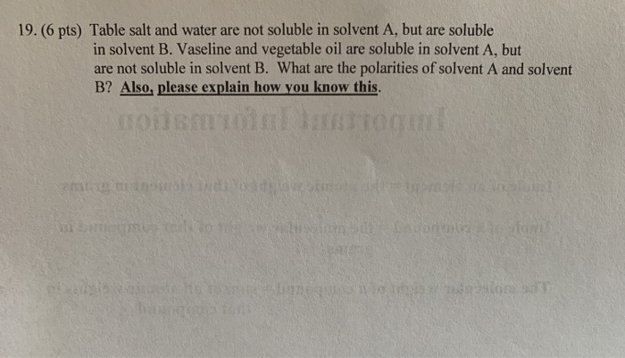 Solved 3. In a saturated solution a) undissolved solute must | Chegg.com
