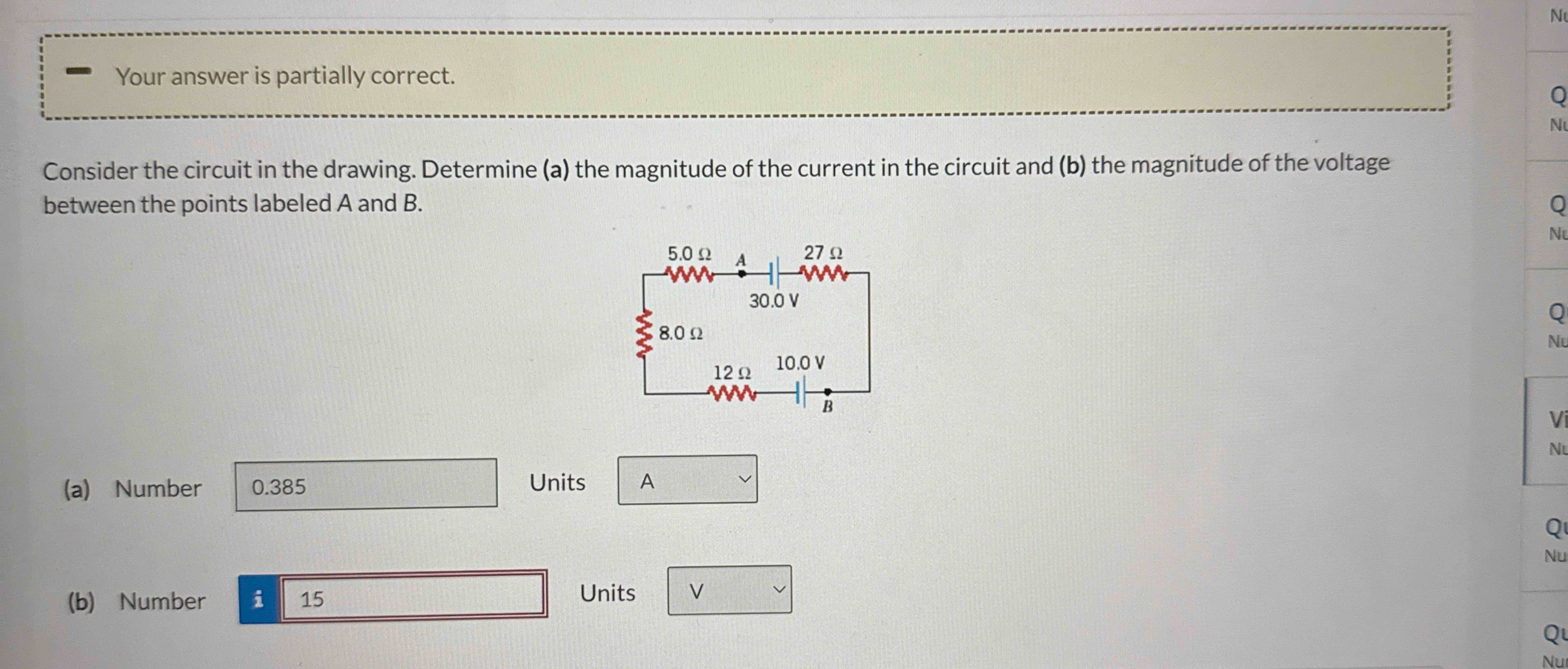 Solved Your answer is partially correct. Consider the | Chegg.com