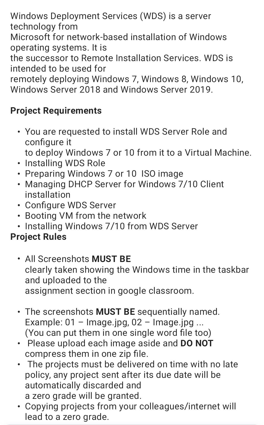 Solved Windows Deployment Services (WDS) is a server | Chegg.com