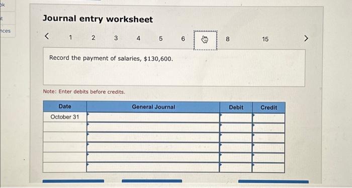 Solved Journal entry worksheet